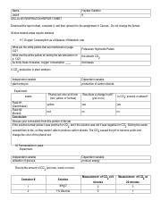 Cellular Respiration Lab Report Insights Course Hero