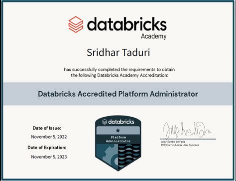 Databricks Platform Administrator Certification