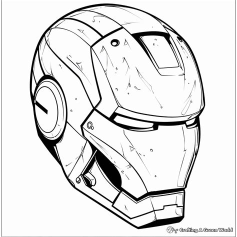 Iron Man Helmet Coloring Pages Free And Printable