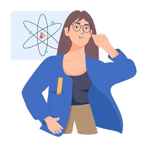 Aquí hay un personaje plano de chica universitaria Vector Premium
