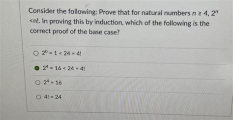 Solved Consider The Following Prove That For Natural Chegg Com