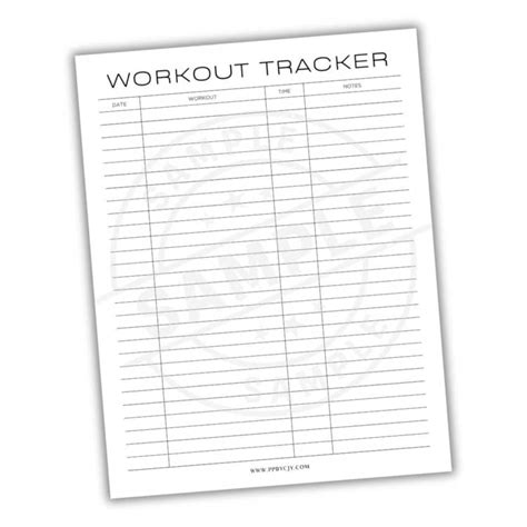 Workout Tracker Printable Pdf Track Exercises Sets And Progress