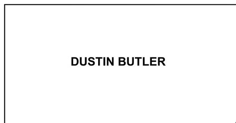 Obituary Dustin Butler
