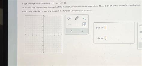 solved graph the logarithmic function g x log4 x 2 to do