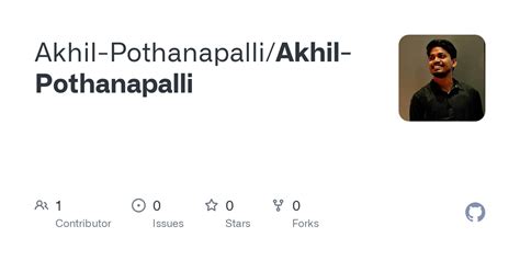 Github Akhil Pothanapalliakhil Pothanapalli