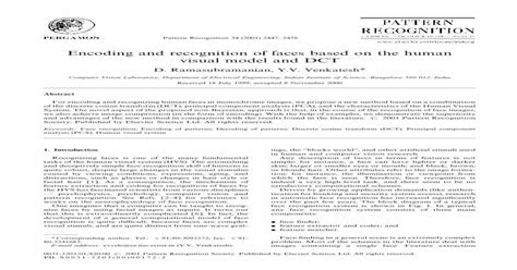 encoding and recognition of faces based on the human visual model and