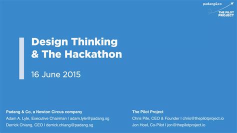 Design Thinking And The Hackathon Pdf