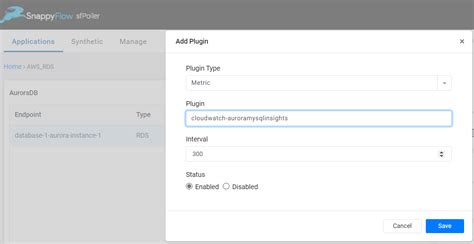 monitor aurora mysql db snappyflow