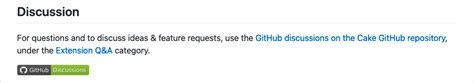 Update Cakegit Readme Add Link To Github Discussions · Issue 143