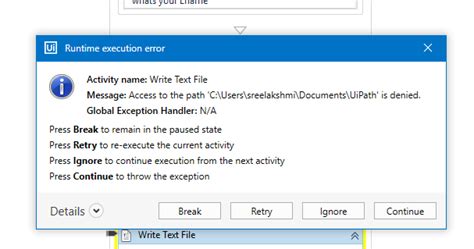 Access To The Path Is Denied For The Excel And Notepad Activities