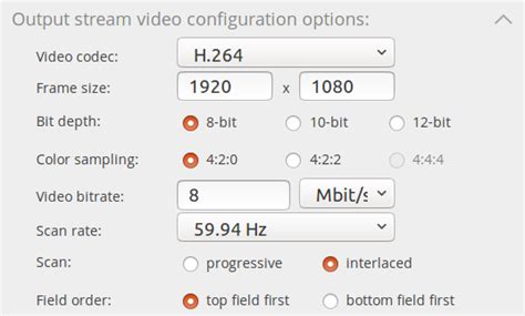 New Support For Interlaced Content Alowing High Quality Video