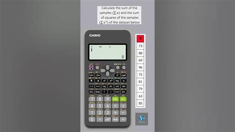 how to find sum of the samples casio fx 991es sci calculator one