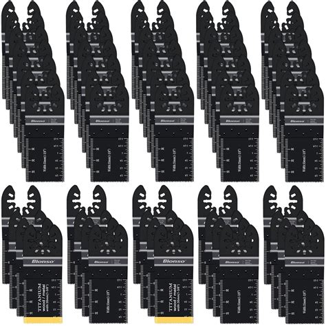 Bionso 55pcs Oscillating Saw Blades Professional Universal Titanium