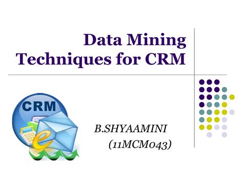 Data Mining Techniques For Crm Ppt