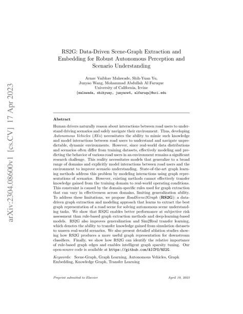 rs2g data driven scene graph extraction and embedding for robust