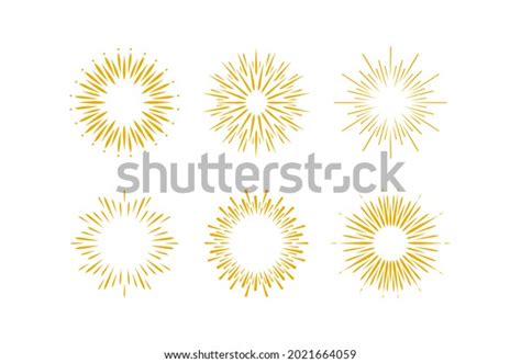 Sunburst Linear Sparkling Sun Sunlight Explosion Stock Vector Royalty