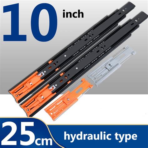 Doxon Soft Closing Ordinary Hydraulic Drawer Full Extension 3 Fold Drawer Slide Guide Rail