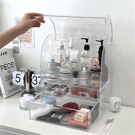화장품정리용품 2size 하일린 아크릴 플리츠 화장품 악세사리 액세서리 메이크업 정리함 오늘의집 쇼핑