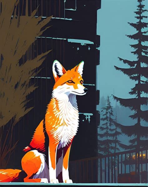 Premium Ai Image Cute Fox