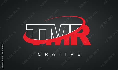 TMR Letters Typography Monogram Logo Creative Modern Logo Icon With Symbol Stock Vector