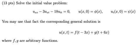 Solved Pts Solve The Initial Value Problem Chegg