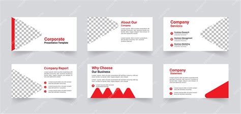 Дизайн шаблона презентации корпоративного бизнеса Премиум векторы