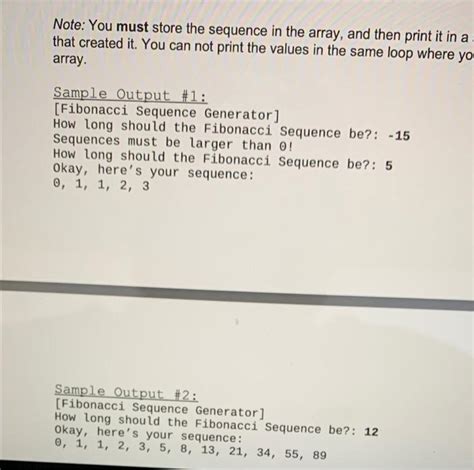 Solved Assignment 5a Fibonacci Sequence You May Have