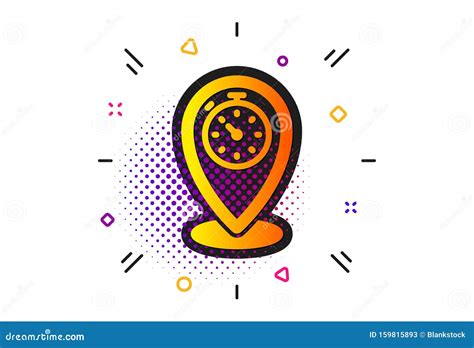 timer icon time sign location pointer symbol vector stock vector