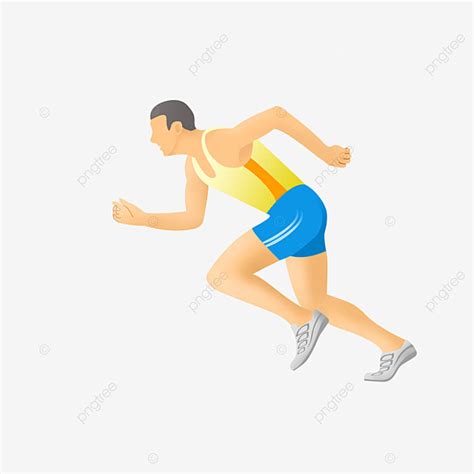 달리기 선수는 만화 일러스트 사람 달리는 육상 경기 선수 마라톤 Png 일러스트 및 Psd 이미지 무료 다운로드 Pngtree