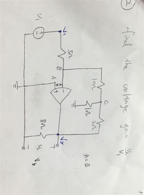 Solved Find The Voltage Gain V V Chegg Com