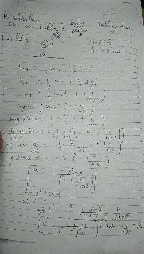 Accelerationon An Inclined Plane Rolling Down Filo