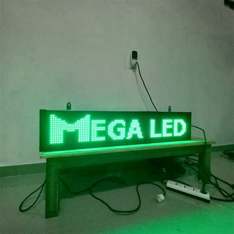 Jual Running Text Led Display Outdoor Merah Biru Putih Hijau Wifi 100cmx20cm Smd Dan Dip Singlr