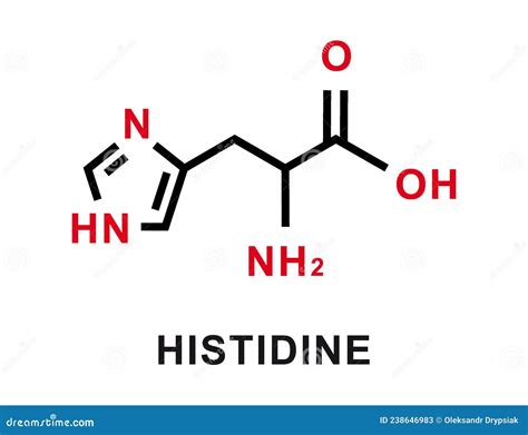 Histidine Chemical Formula Histidine 3d Realistic Chemical Molecular