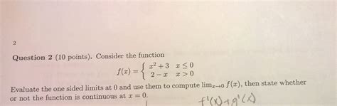 Solved Consider The Function Fx X2 3 X