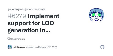 Implement Support For Lod Generation In Primitivemesh · Issue 6279