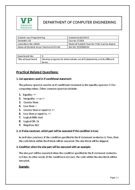 3 Solved Jpr Practical Notes For 3rd Practical Department Of Computer Engineering Subject