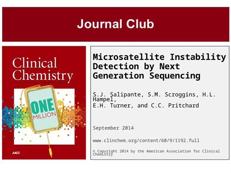 PPT Microsatellite Instability Detection By Next Generation Sequencing S J Salipante S M