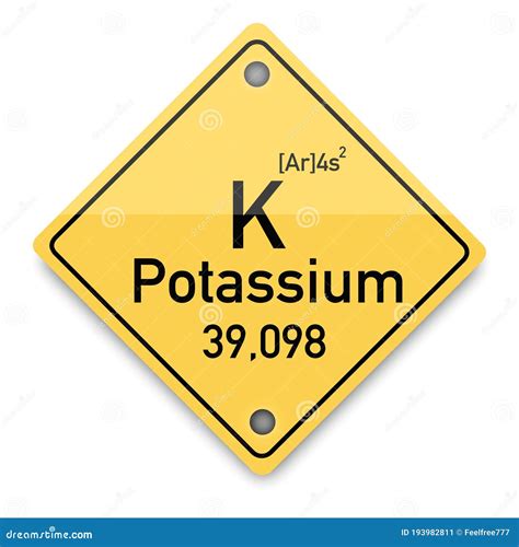 Potassium Periodic Elements Business Artwork Vector Graphics Stock