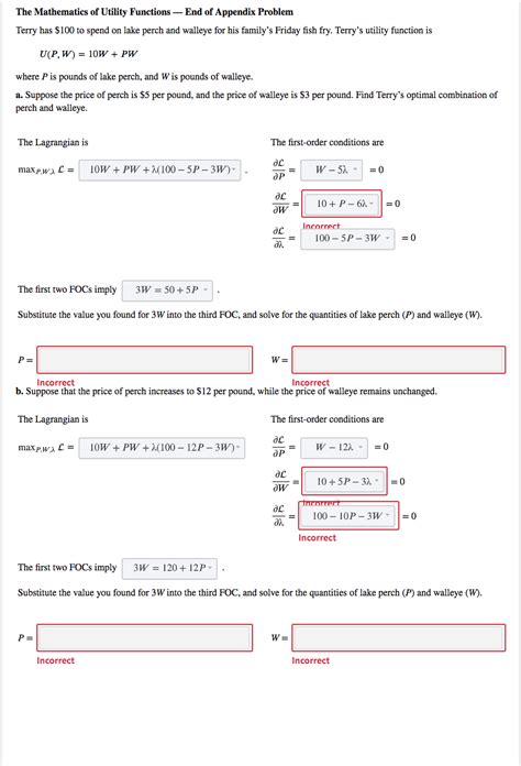 Solved The Mathematics Of Utility Functions End Of Chegg