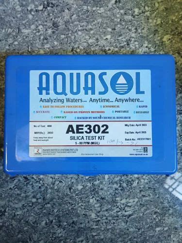 Titrimetric Silica Testing Kit Portable For Industrial And House Hold Packaging Type Plastic