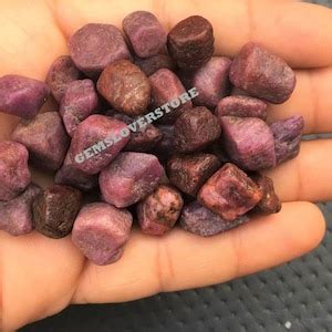 20 Pieces Natural Red Ruby Gemstone Size 12 14 MM Ruby Rough Untreated Red Ruby Crystal Raw