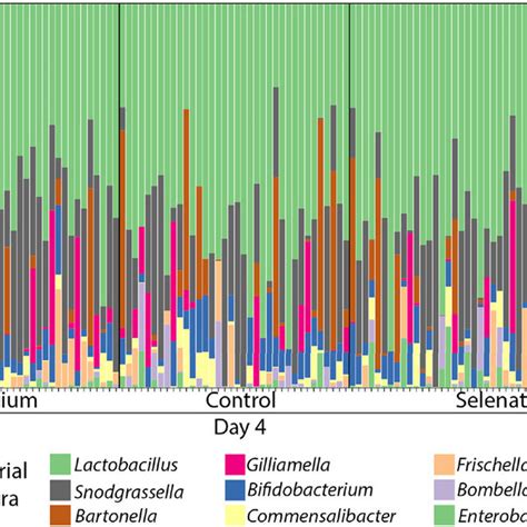 Stacked Bar Plot Showing Bacterial Genera Present At Greater Than 1