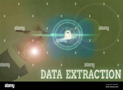 conceptual hand writing showing data extraction concept meaning act or