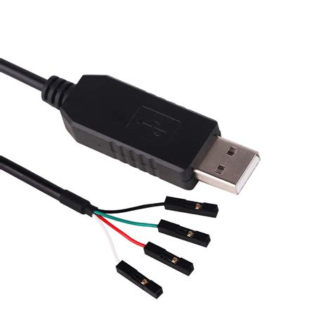 6ft Usb Rs232 To Ttl 3v3 2 45mm Dupont Header 4 Pin Uart Serial Cable Ftdi Chip For Windows