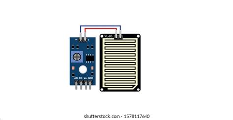 Top View Illustration Rain Drop Sensor Stock Vector Royalty Free Shutterstock
