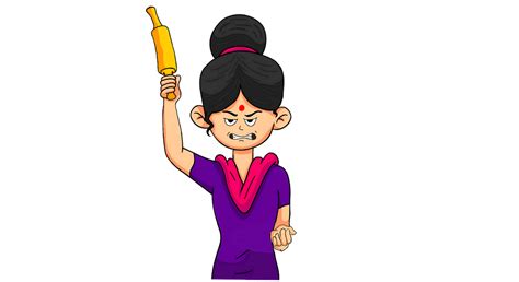 Tekenfilm Moeder En Kind Fotobehang Vector Illustratie Van De Moeder