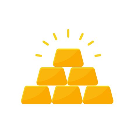 Gold Bar Icon Stacked Yellow Gold Bars Concept Of Saving Money On Gold