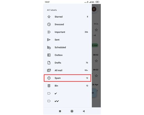 how to find and manage the spam folder in gmail step by step