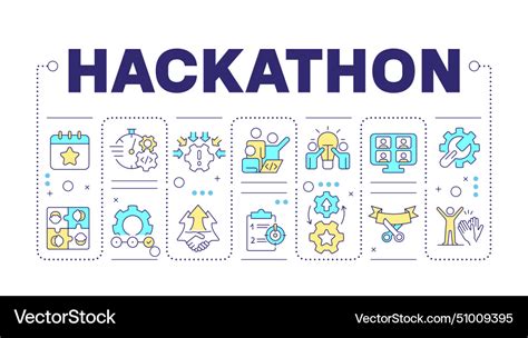 Hackathon Word Concept Isolated On White Vector Image