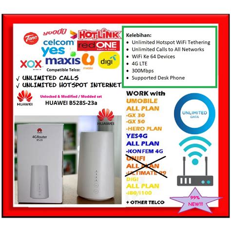 Modded Modified Huawei B528 Unlocked Modified Bypass Hotspot Unlimited Wifi Tethering Yes4g